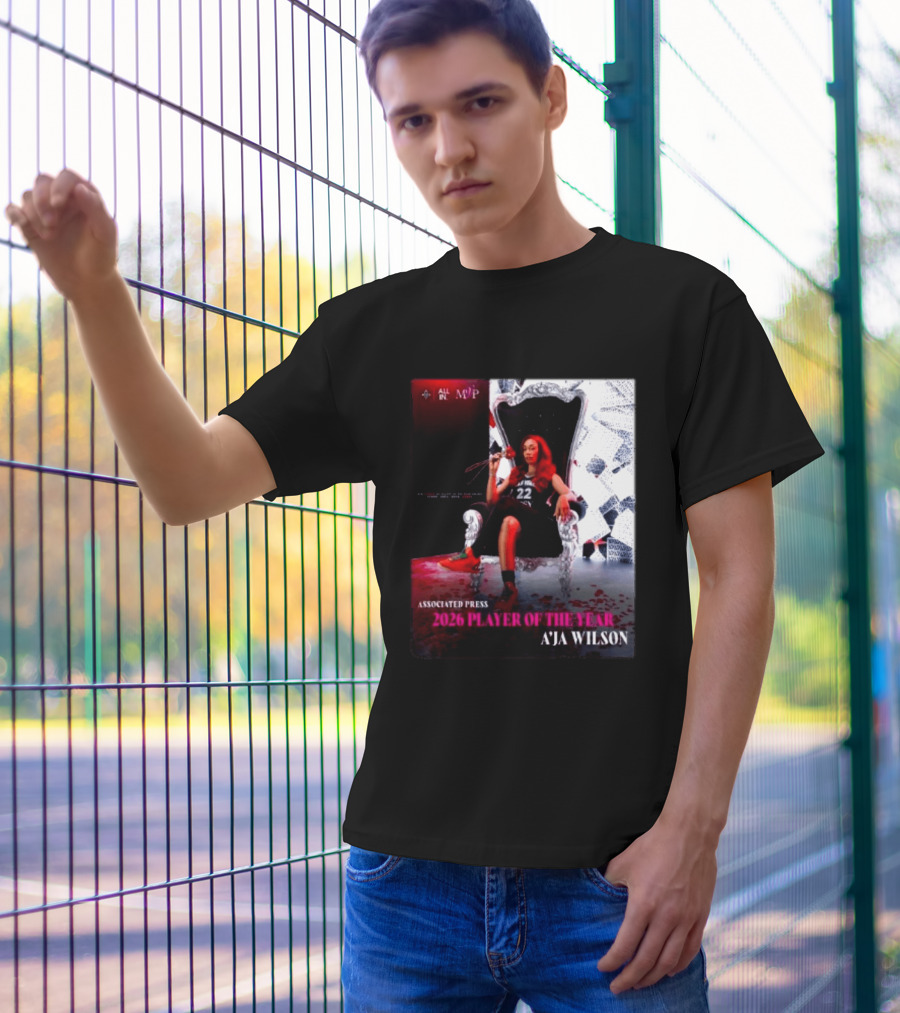 Las Vegas Aces A'ja Wilson 2026 Player Of The Year Associated Press MVP All T-Shirt