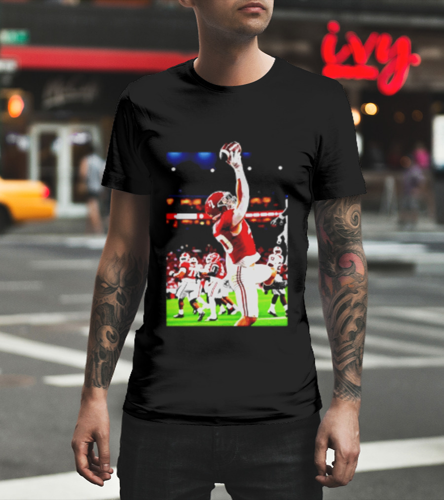 Alabama Crimson Tide Josh Ford One Handed Football Catch T-Shirt