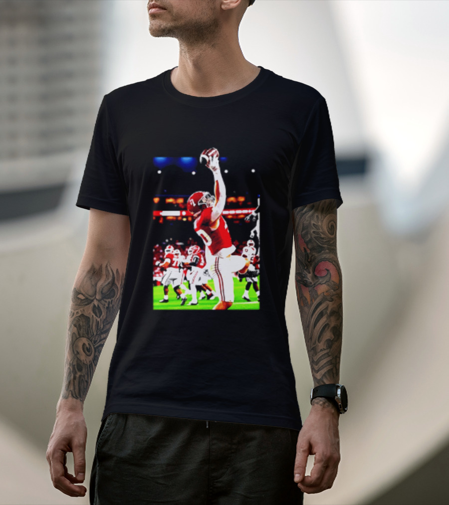 Alabama Crimson Tide Josh Ford One Handed Football Catch T-Shirt