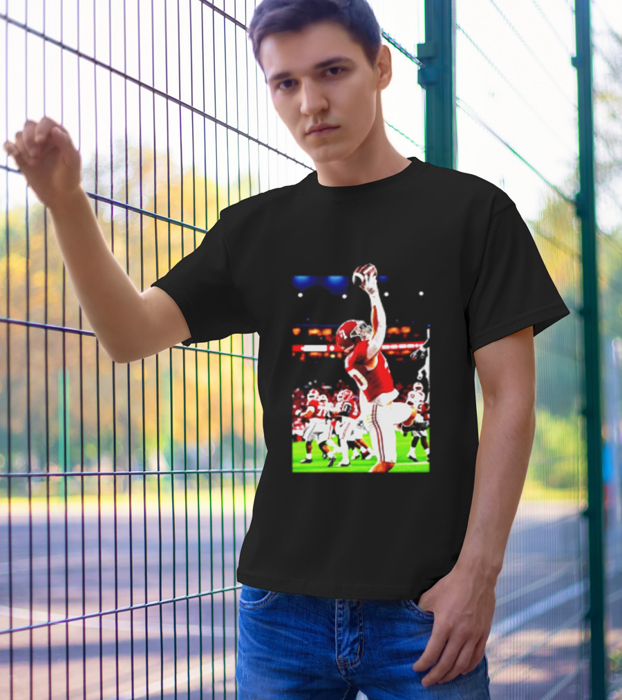 Alabama Crimson Tide Josh Ford One Handed Football Catch T-Shirt