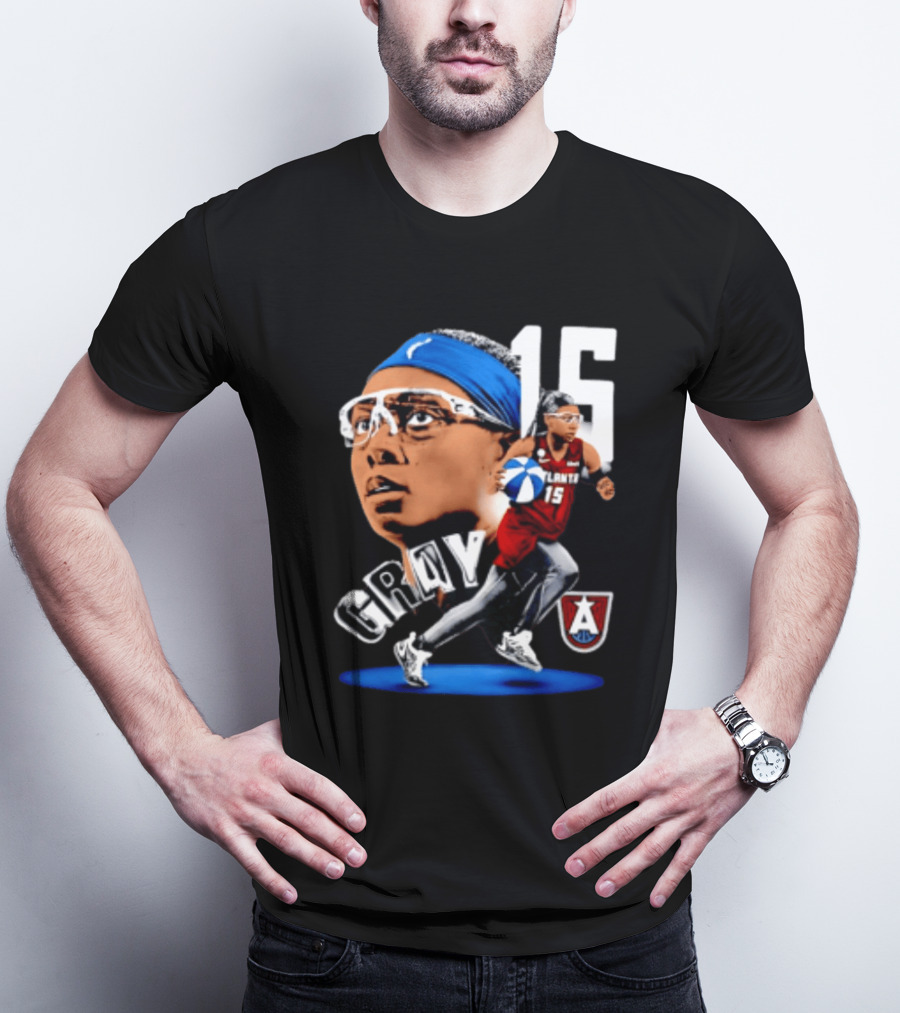 Allisha Gray 15 Atlanta Dream WNBA Basketball Player Action T-Shirt
