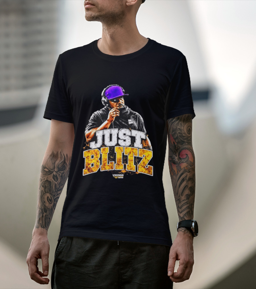 Brian Flores Just Blitz Vikings Now Bold Coaching Football Strategy T-Shirt
