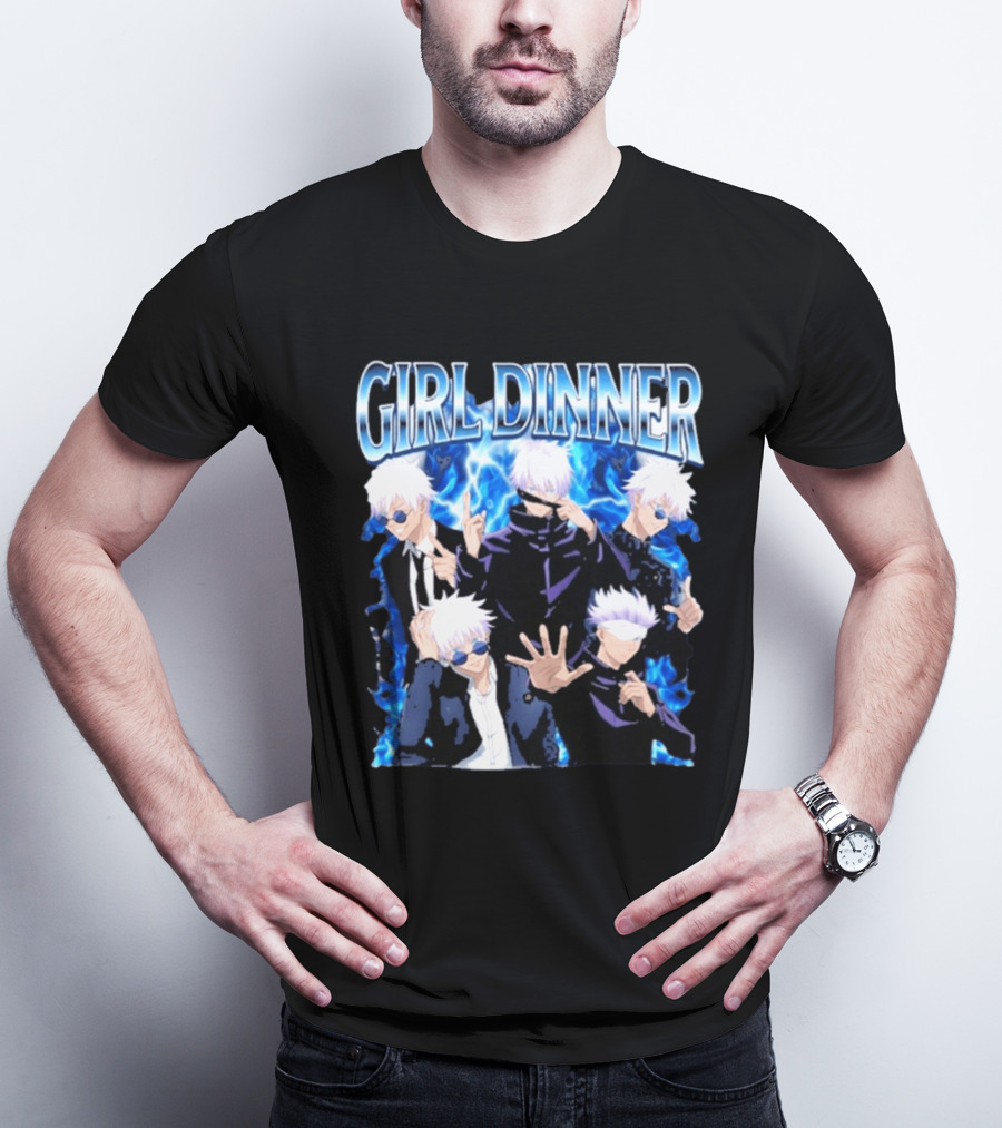 GIRL DINNER Gojo Jujutsu Kaisen Anime Character Collection T-Shirt