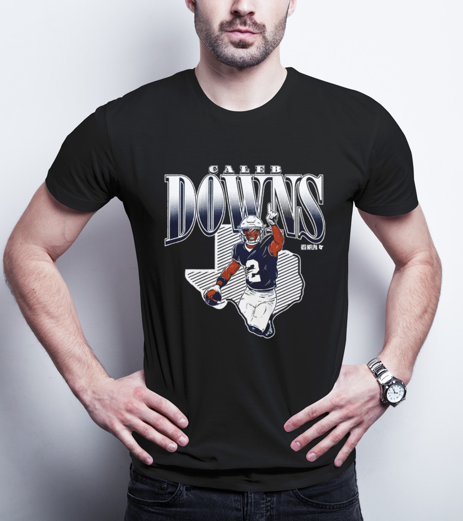 Caleb Downs 2026 Dallas Football Player Number 2 Texas T-Shirt