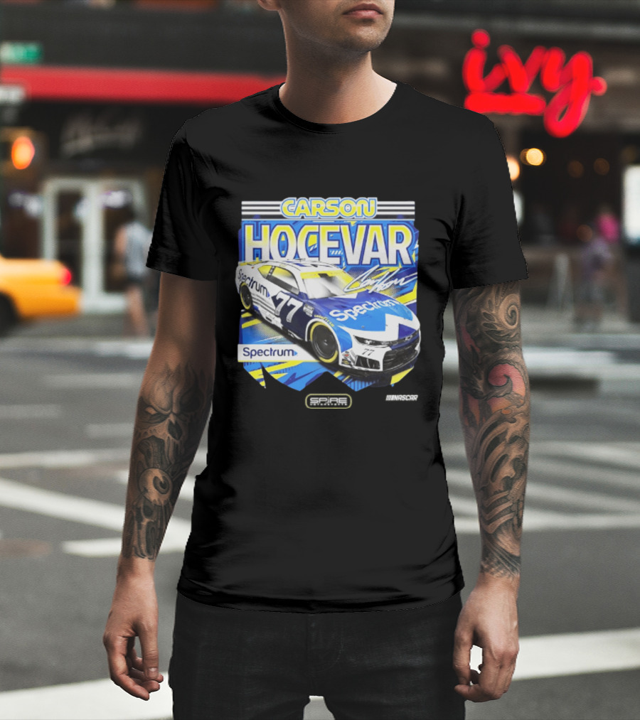 Carson Hocevar Spectrum 77 Racing Car Signature T-Shirt