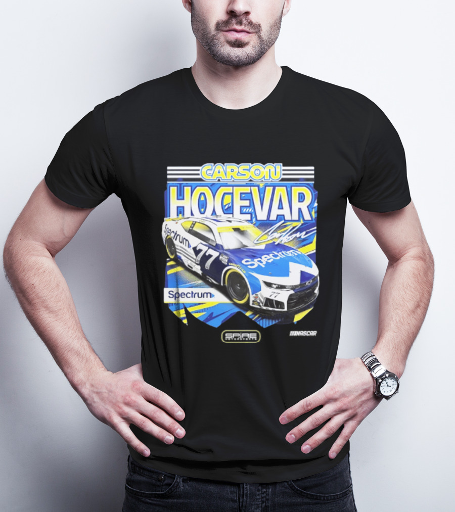 Carson Hocevar Spectrum 77 Racing Car Signature T-Shirt