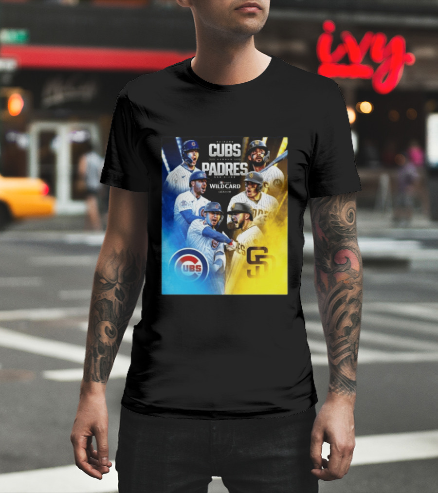 Chicago Cubs Vs San Diego Padres 2026 MLB NL Wild Card Showdown Baseball Fan Gear T-Shirt