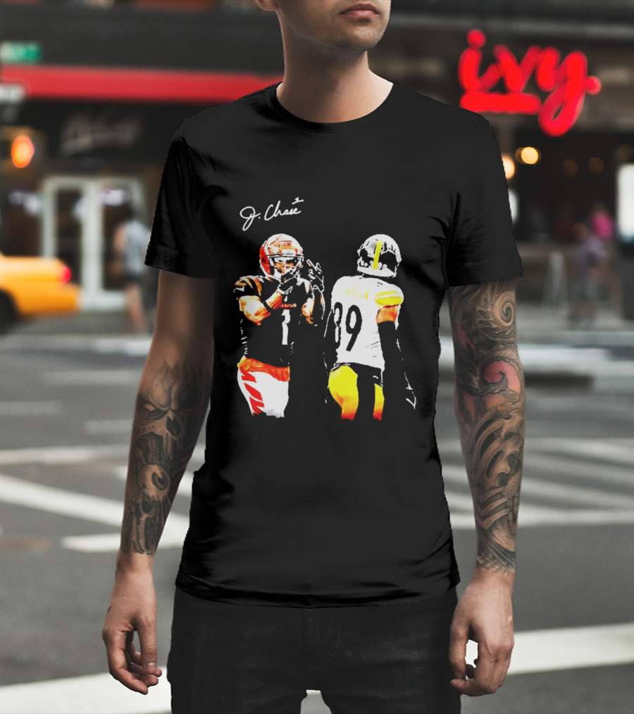 JaMarr Chase Vs Minkah Fitzpatrick Cincinnati Bengals Pittsburgh Steelers Football T-Shirt