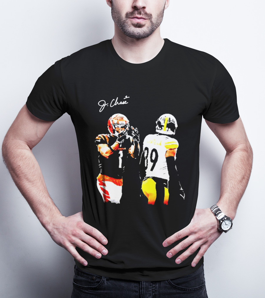 JaMarr Chase Vs Minkah Fitzpatrick Cincinnati Bengals Pittsburgh Steelers Football T-Shirt