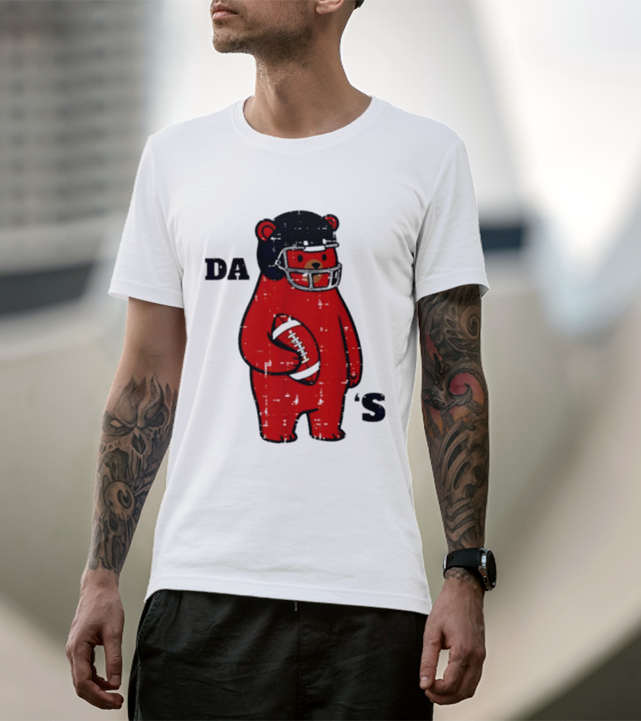 Da Bears Football Bear Helmet Holding Football T-Shirt