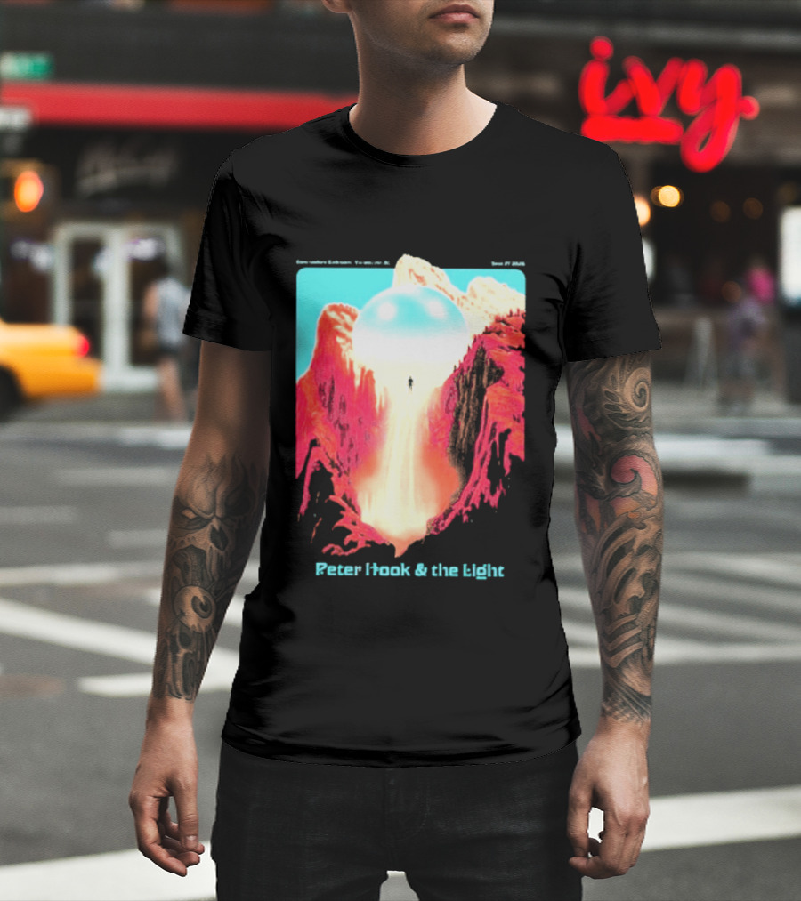 Peter Hook And The Light Vancouver BC Commodore Ballroom September 27 2026 Retro Futuristic Album Cover T-Shirt