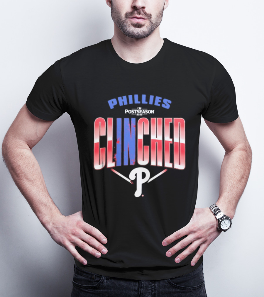 Phillies Red 2026 MLB Postseason Clinched Locker Room P T-Shirt