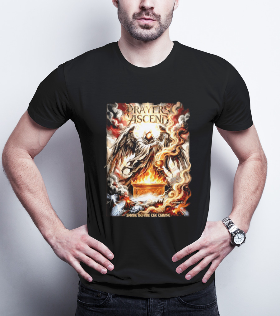 Prayers Ascend Smoke Before The Throne Revelation 8 3 5 Angelic T-Shirt