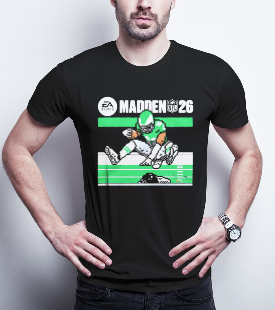 Saquon Barkley Philadelphia Eagles Madden 26 Football Gaming Fan T-Shirt