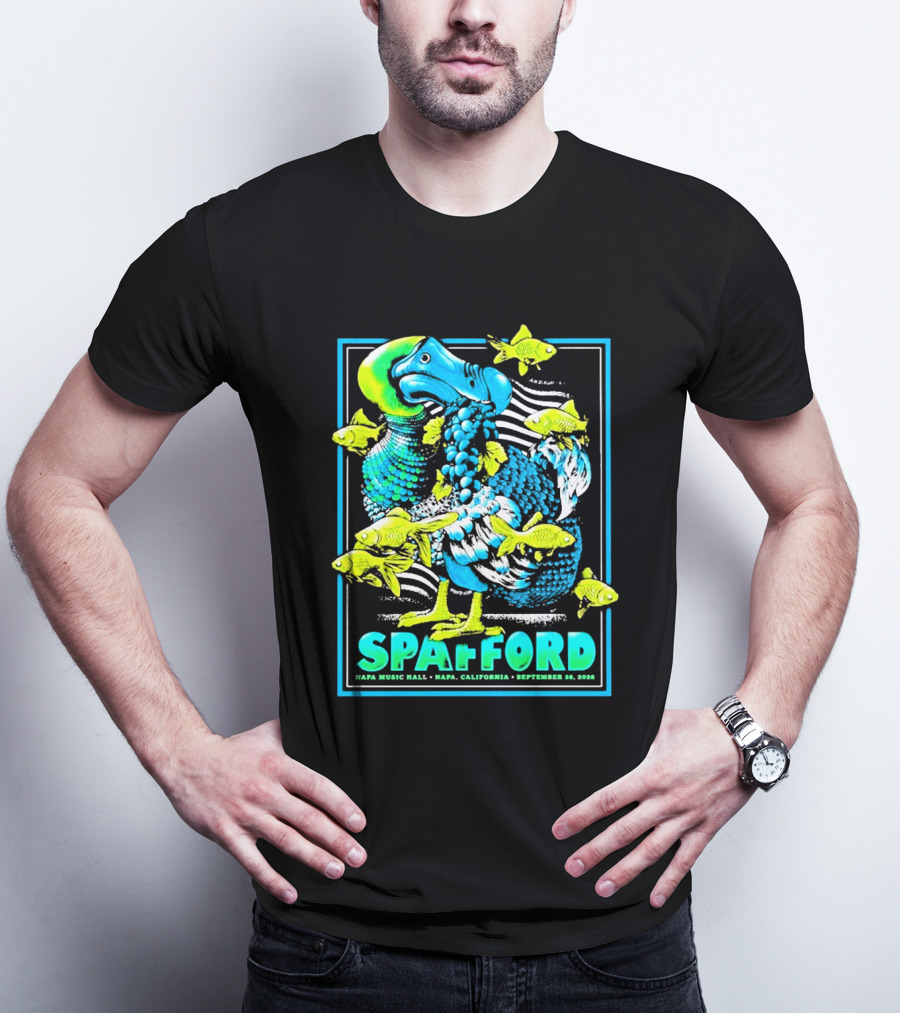 Spafford Napa Music Hall September 26 2026 Napa California Event With Dodo Bird And Fish T-Shirt