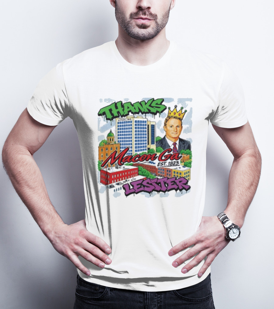 Thanks Macon Ga Lester T-Shirt