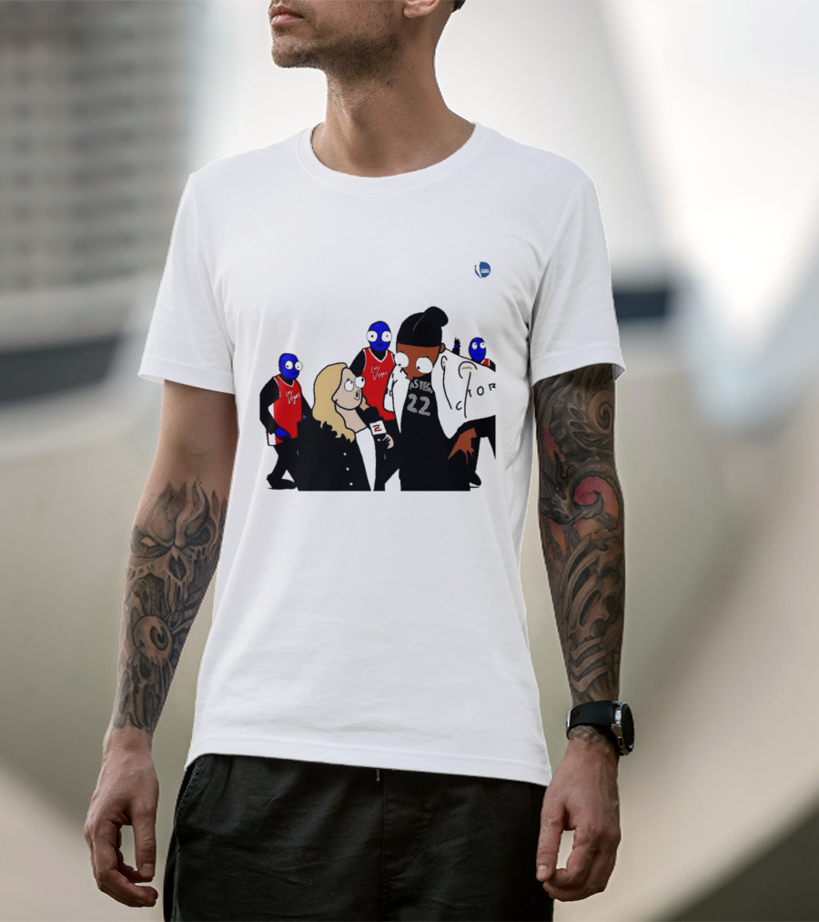 WNBA Las Vegas Aces A'ja Wilson Interview Cartoon 22 T-Shirt