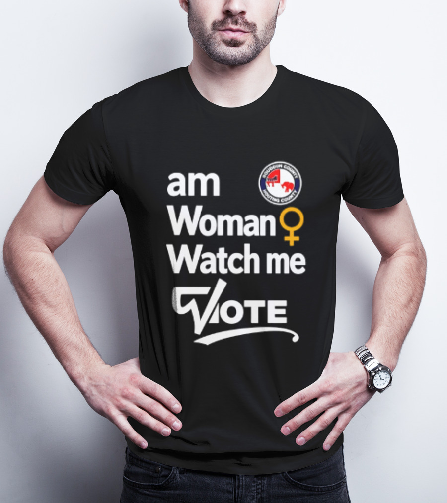 Am Woman Me Vote Loudoun County Female Symbol Political Elephant Donkey T-Shirt
