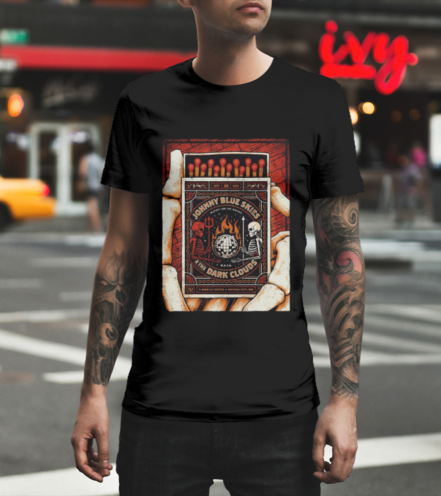 Johnny Blue Skies And The Dark Clouds Matchbox Mobile Center Kansas City MO September 26 2026 T-Shirt