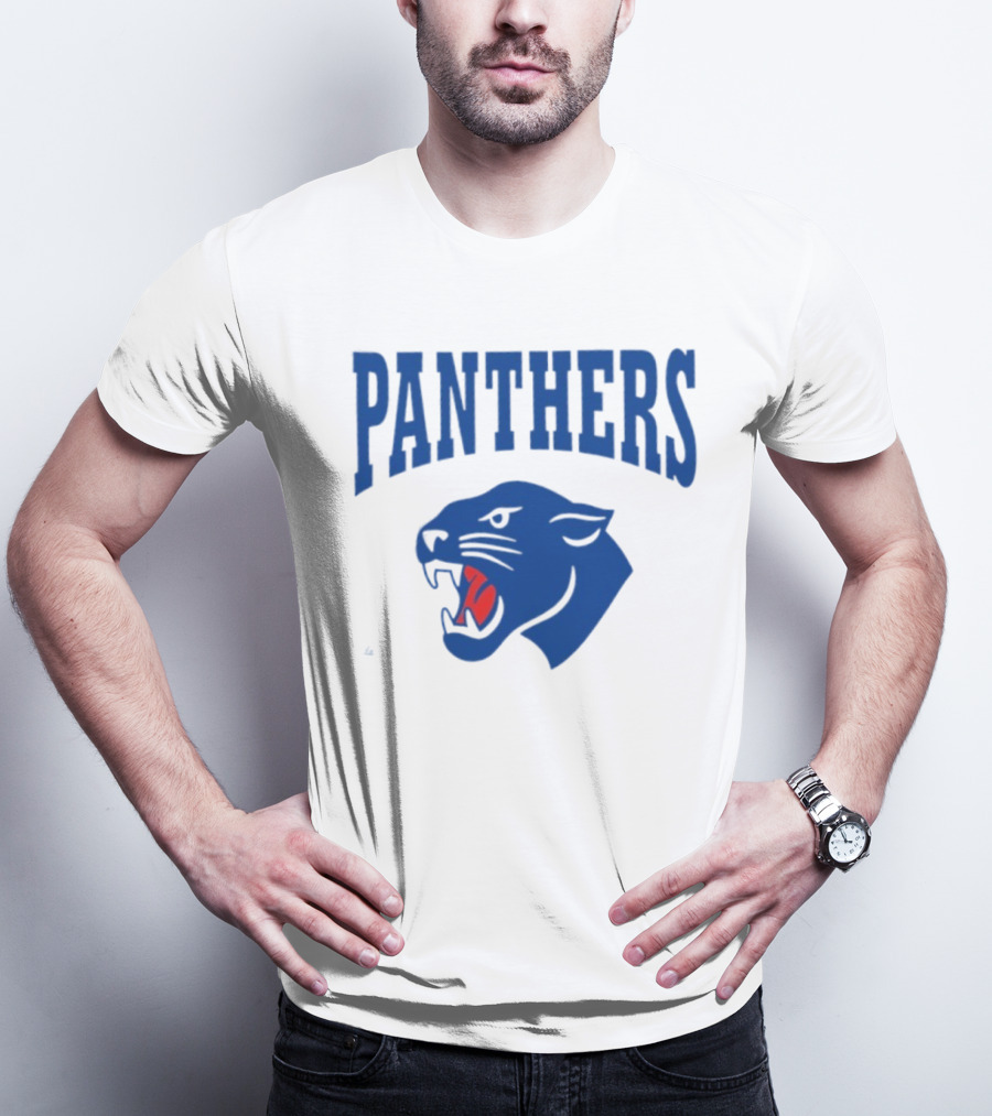 PANTHERS Carolina Football Iconic Blue Roaring T-Shirt