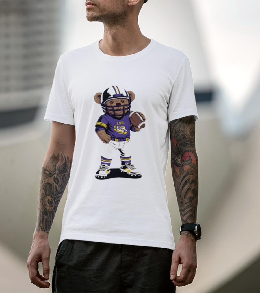 LSU Tigers 2026 NCAA Teddy Bear Football Player In Purple Uniform T-Shirt
