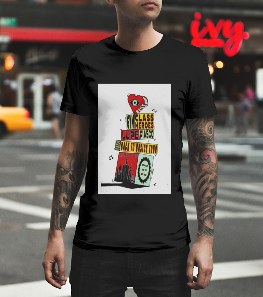 Back To Basics Tour Gym Class Heroes Lupe Fiasco The Fillmore Detroit Sep 27 2026 T-Shirt