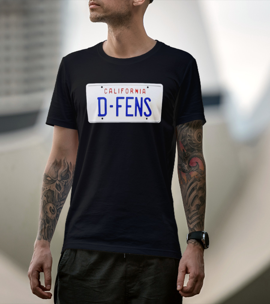 California D Fens License Plate Falling Down Movie Reference T-Shirt