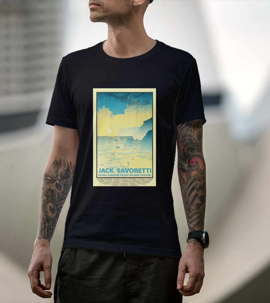 Jack Savoretti We Will Always Be The Way We Were Tour 2026 Bucharest Vintage Style Ocean Scene T-Shirt