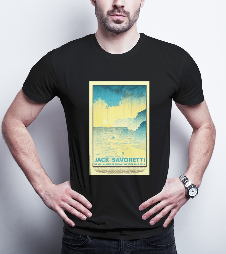 Jack Savoretti We Will Always Be The Way We Were Tour 2026 Bucharest Vintage Style Ocean Scene T-Shirt