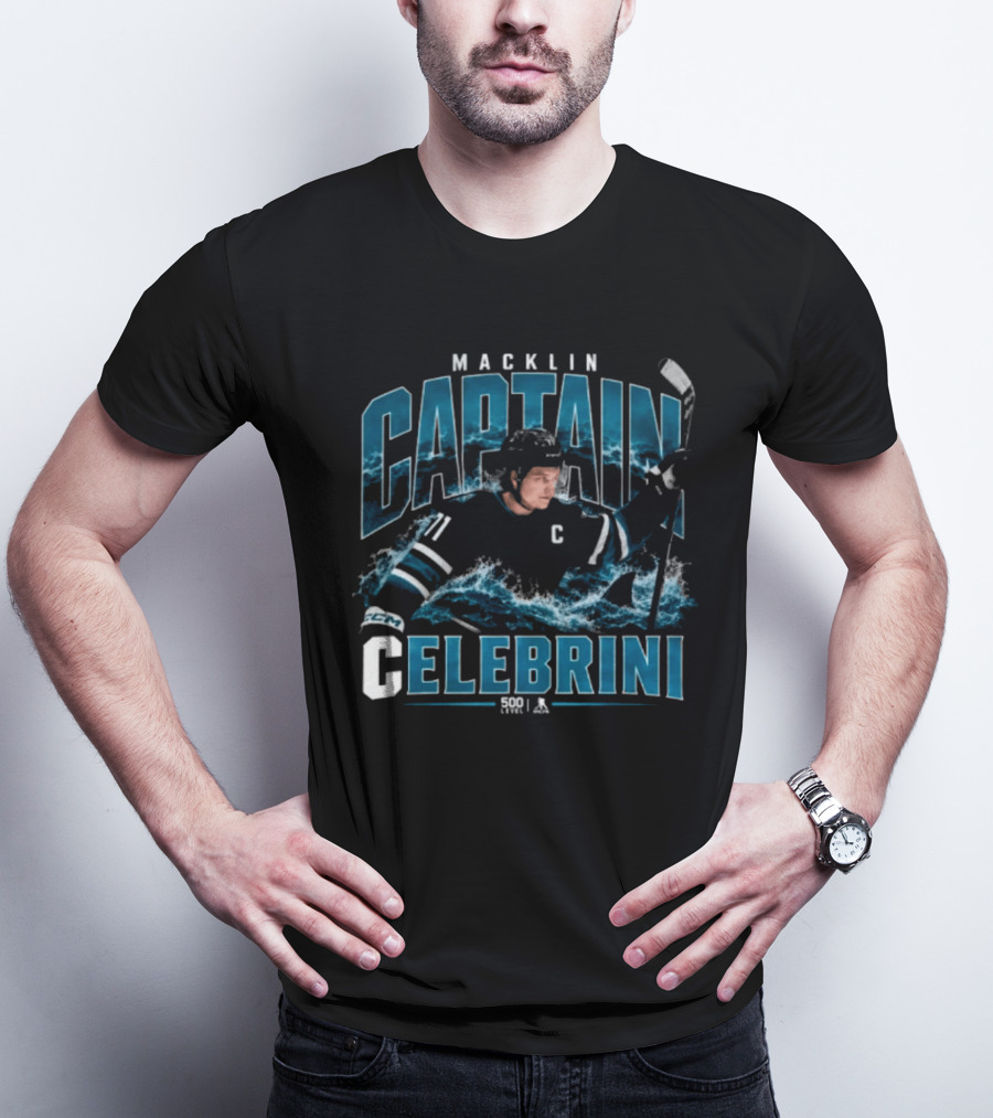 Macklin Celebrini Captain Hockey San Jose T-Shirt