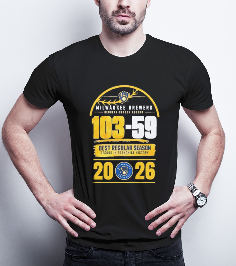 Milwaukee Brewers Record Season 103 59 Best Regular Season 2026 T-Shirt