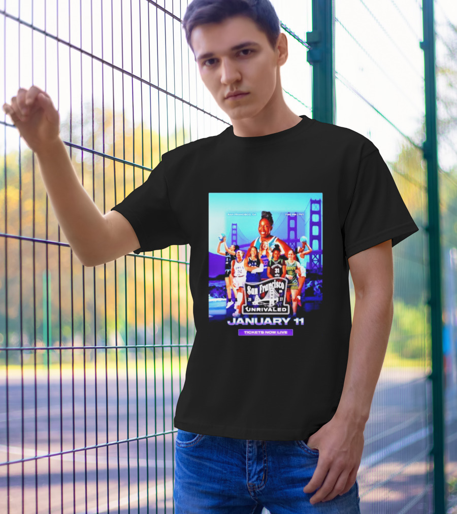 San Francisco Unrivaled January 11 Basketball Event Tickets Now Live T-Shirt