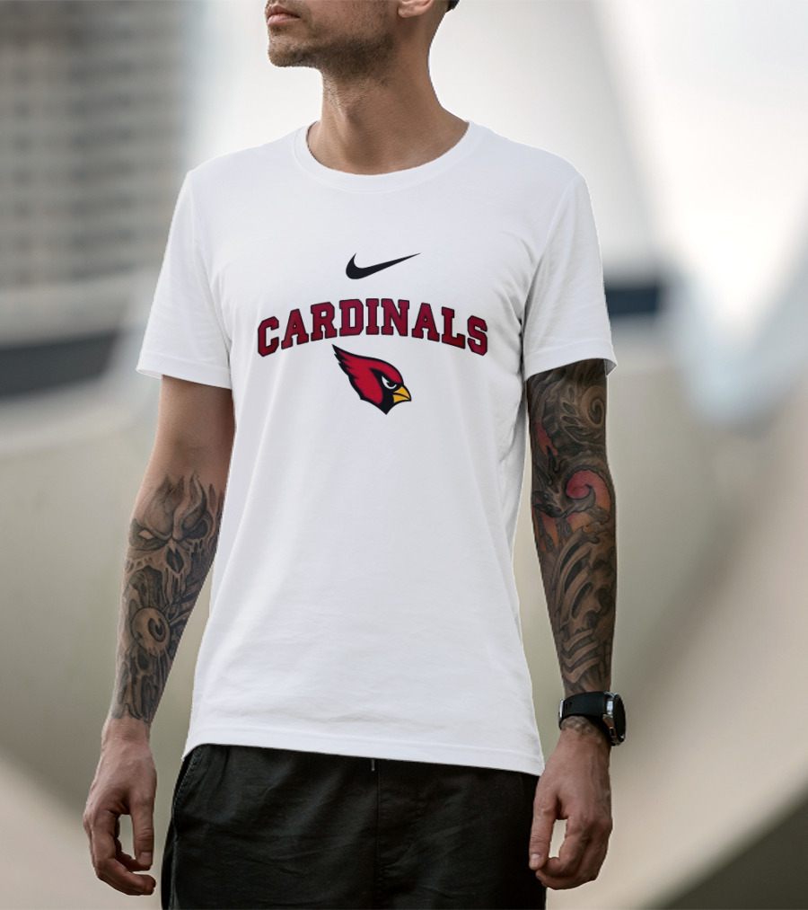 Arizona Cardinals Nike Logo Cardinals Red Bird T-Shirt