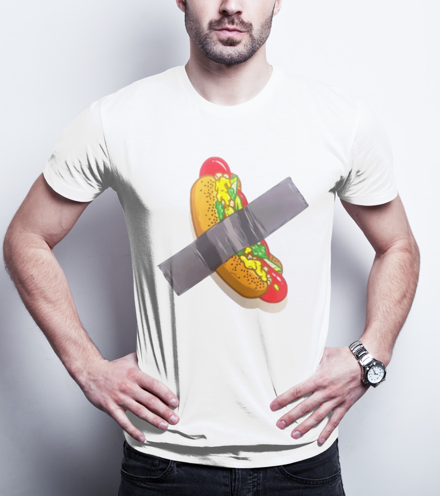 Hot Dog Duct Tape Food Humor T-Shirt