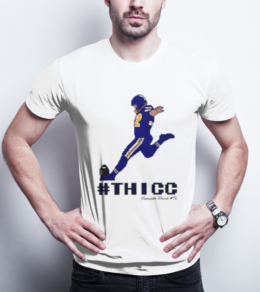 Harrison Mevis 92 Los Angeles Rams Thicc Kicker Football Pixel T-Shirt