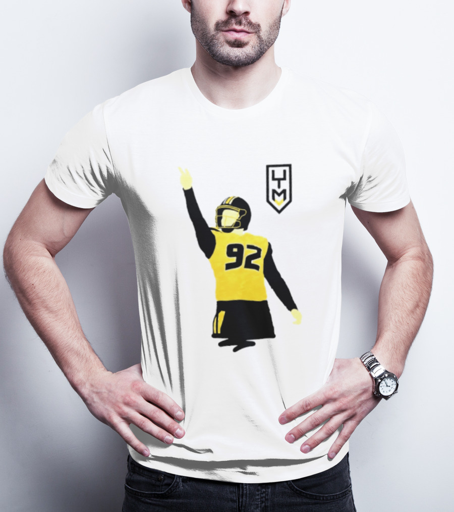 Harrison Mevis 92 Los Angeles Rams The Thiccer Kicker Football Player Quarterback Iconic Celebratory Pose T-Shirt