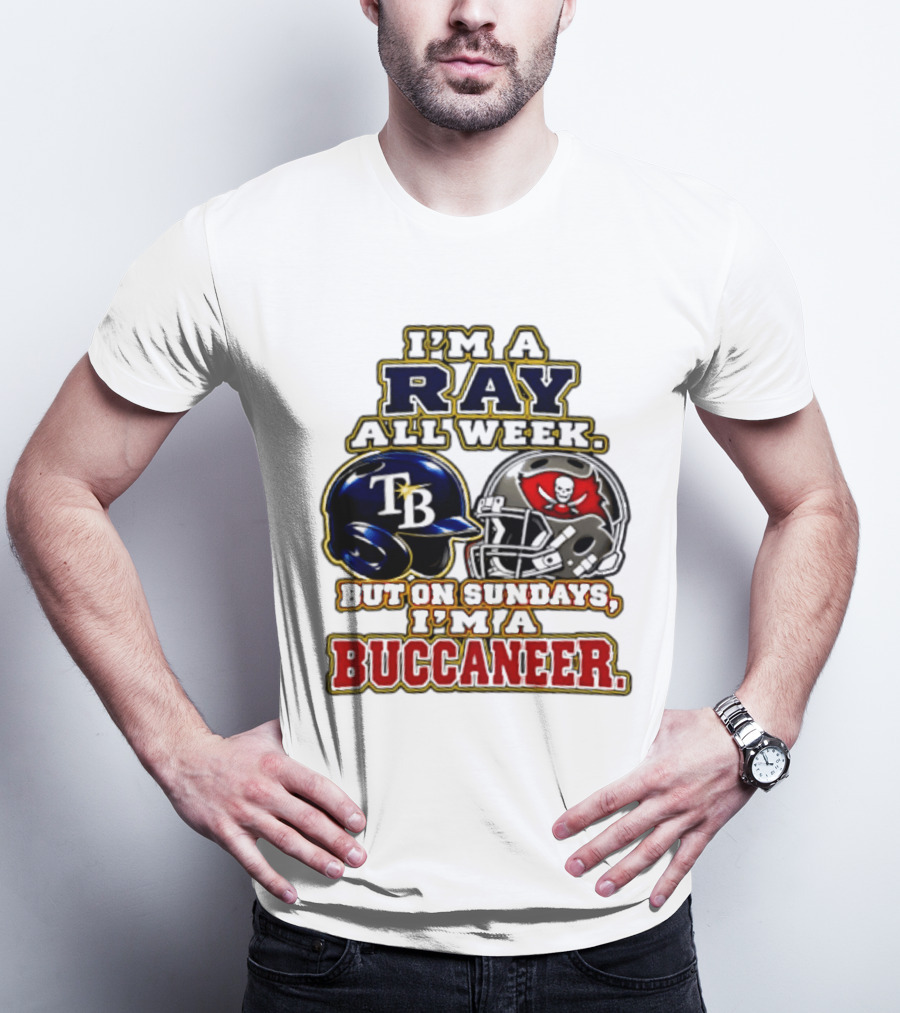 I'm A Ray All Week But On Sundays I'm A Buccaneer TB Helmet T-Shirt