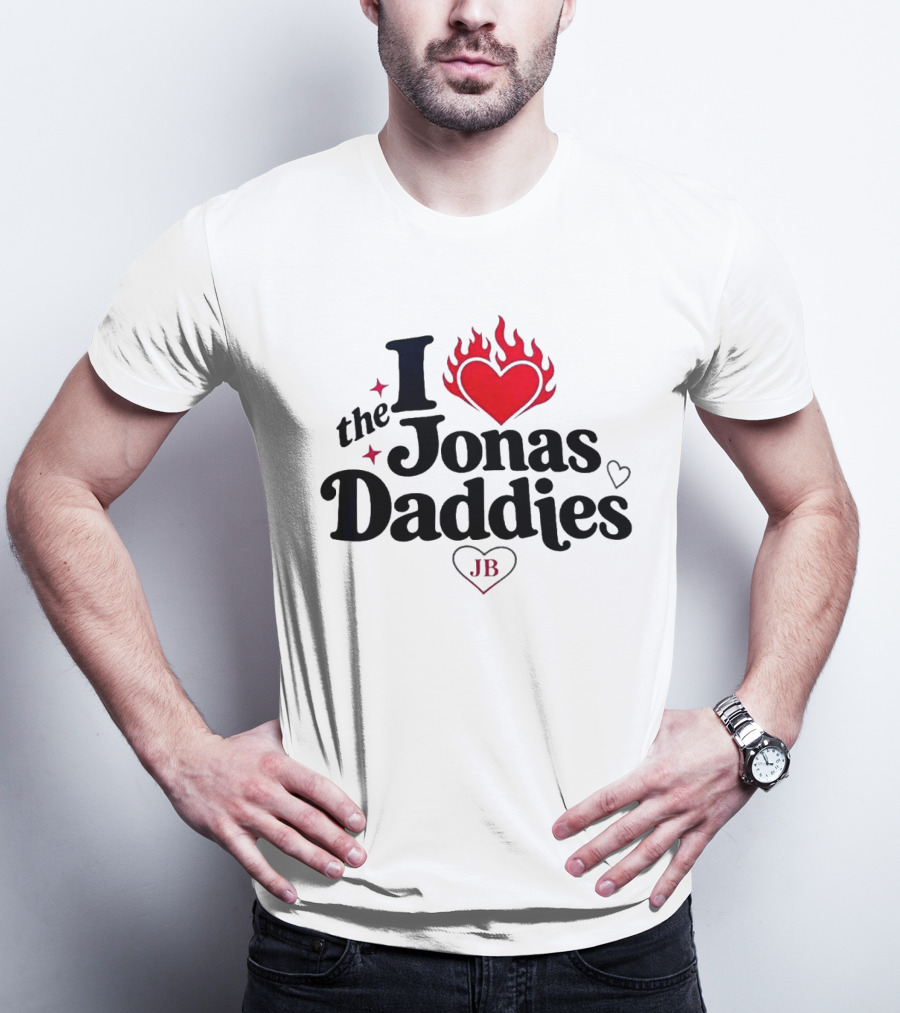 I Love The Jonas Daddies JB Heart Flame T-Shirt