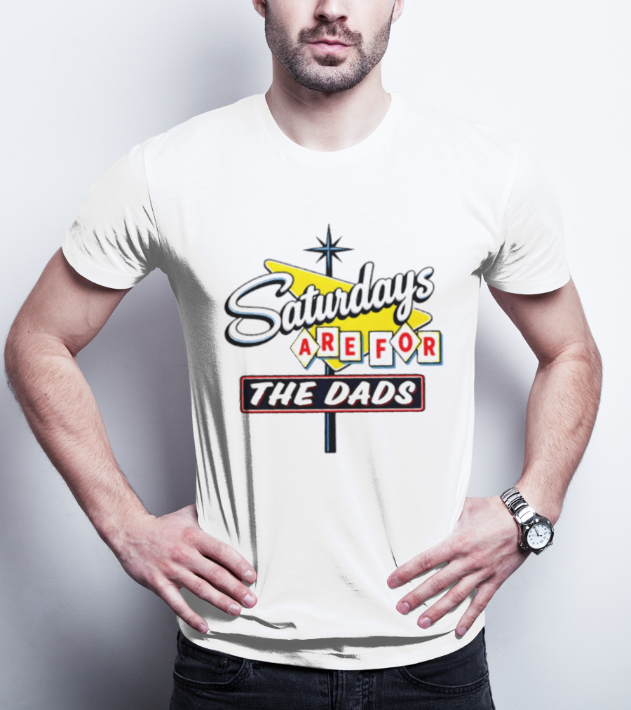 Saturdays Are For The Dads Retro Neon Sign T-Shirt