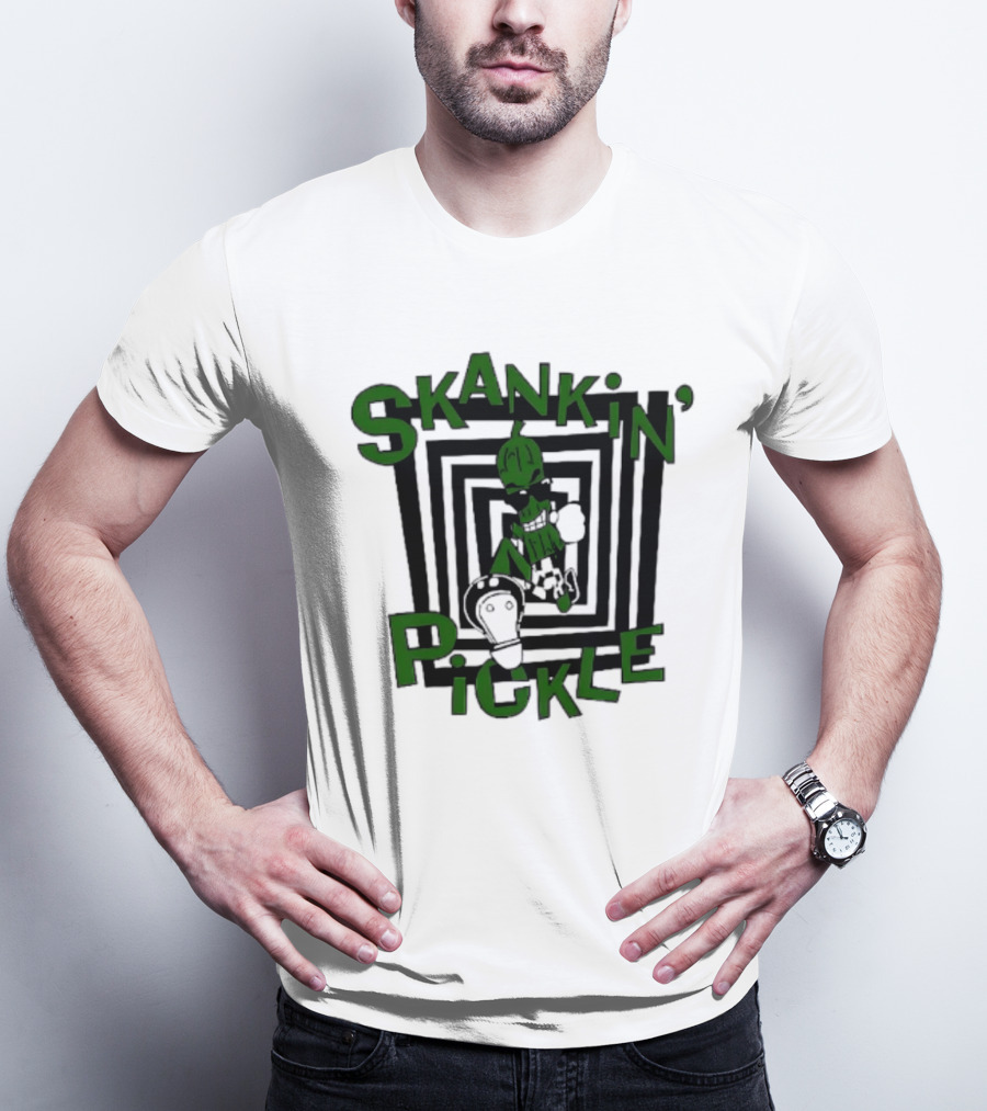 Skankin' Pickle Band Ska Punk Music Iconic Pickle And Spirals T-Shirt