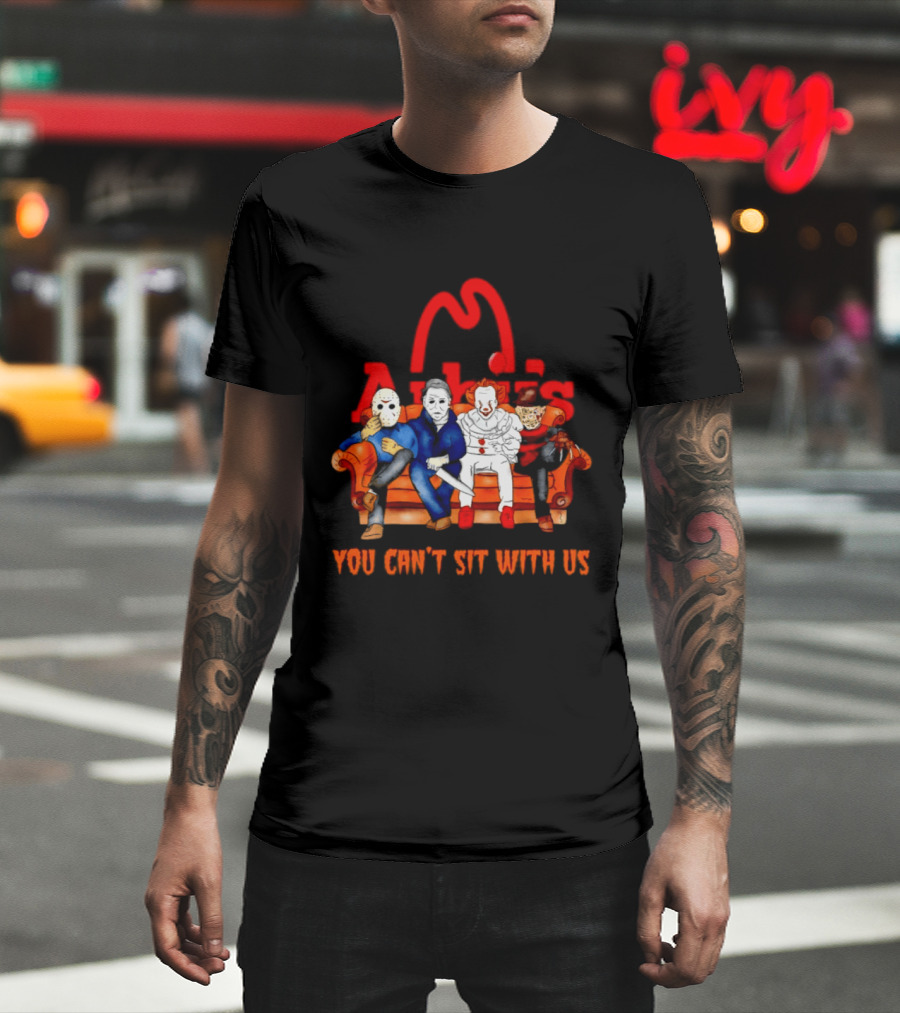 Arby's Horror Movie Friends Halloween 2026 You Can't Sit With Us T-Shirt
