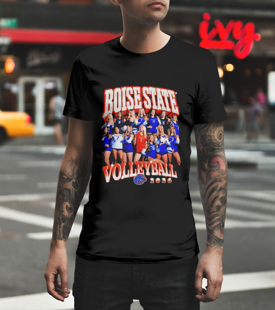 Boise State Volleyball 2026 NCAA Women's Team Collage T-Shirt