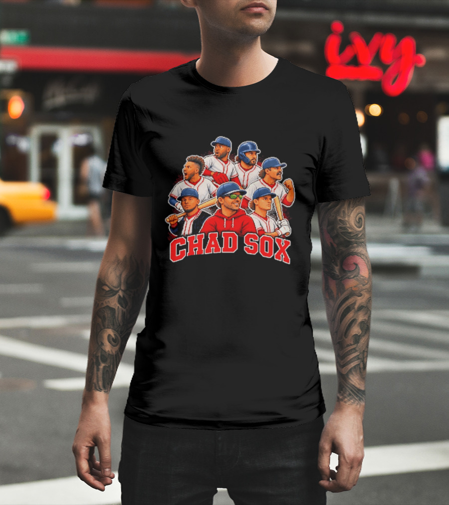 Chad Sox Boston Red Sox Team Collage Players T-Shirt