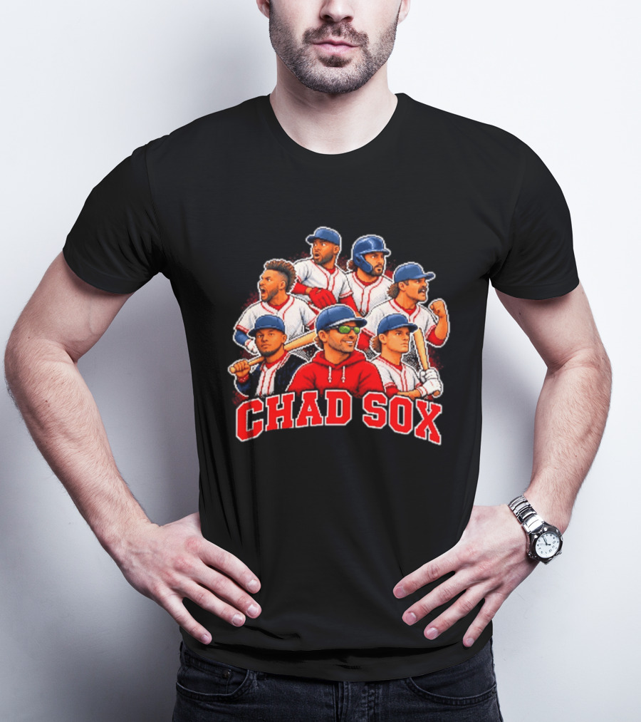 Chad Sox Boston Red Sox Team Collage Players T-Shirt