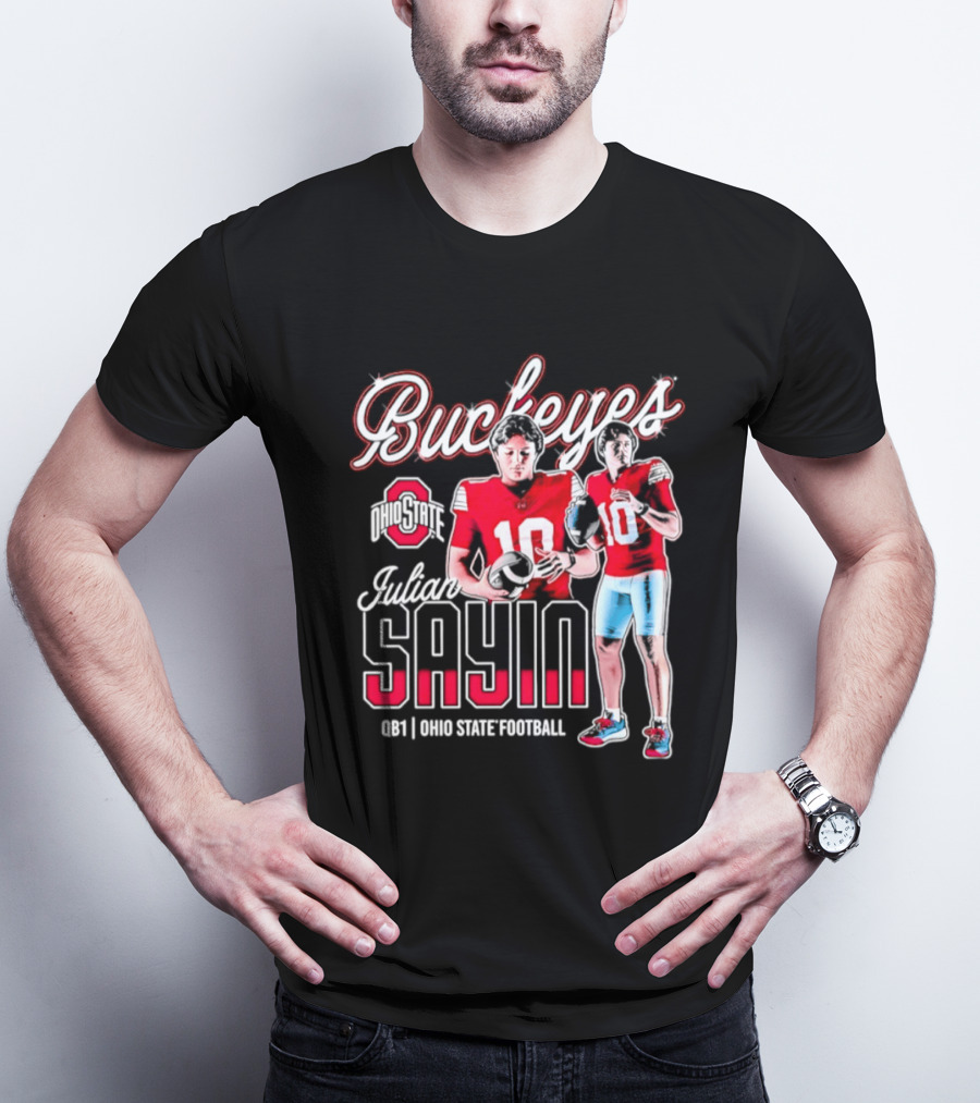Buckeyes Julian Sayin Number 10 Ohio State Football Quarterback T-Shirt