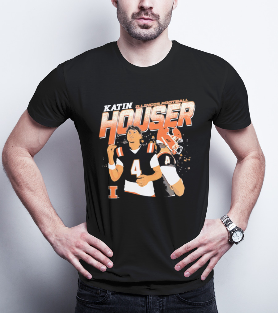Katin Houser Illinois Fighting Illini Football T-Shirt