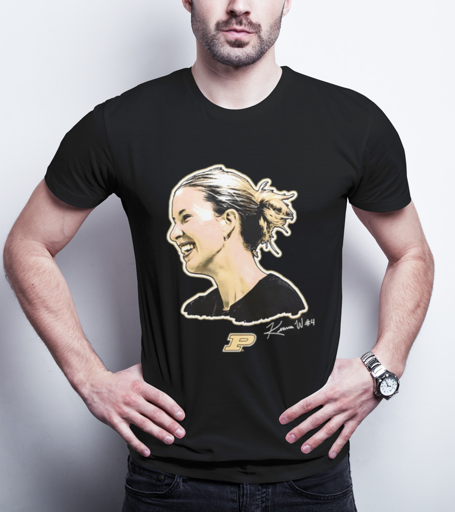 Kenna Wollard Purdue Boilermakers P Logo Big Head T-Shirt