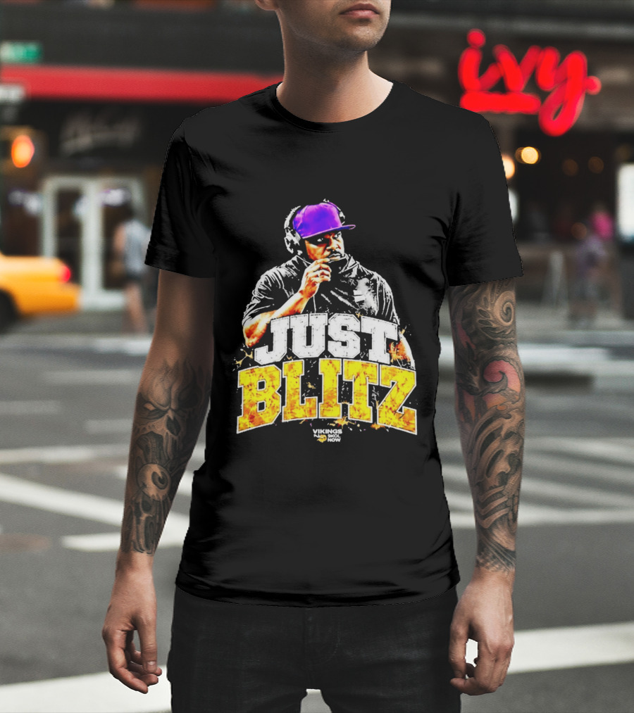 Just Blitz Football Coach Vikings Skol Now T-Shirt