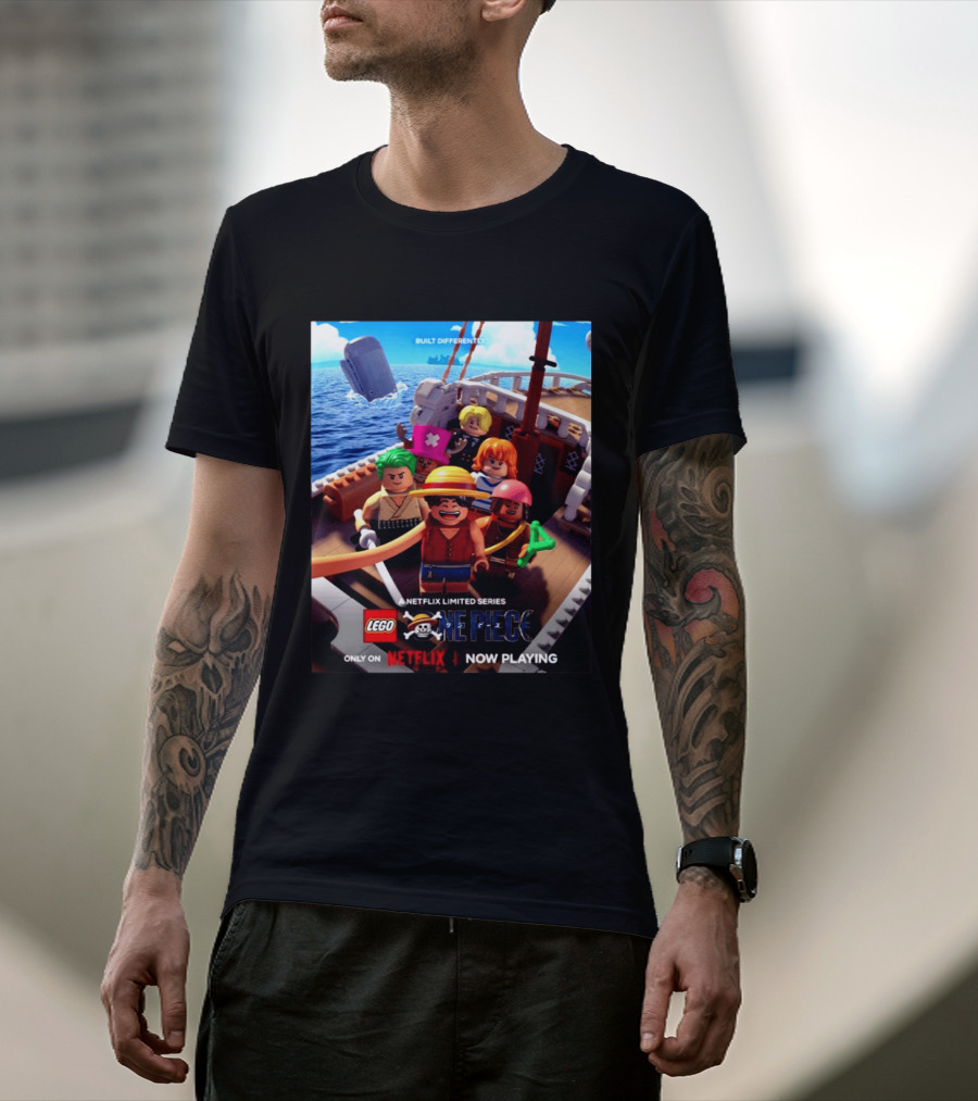 LEGO One Piece Netflix Limited Series Built Differently Now Playing T-Shirt