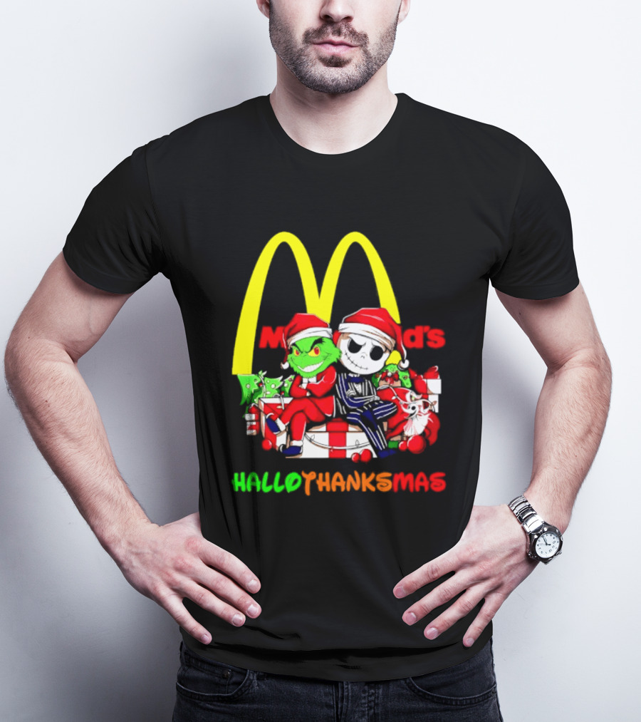 McDonald's Grinch Jack Skellington Hallothanksmas 2026 T-Shirt